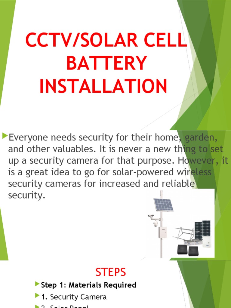 Solar CCTV Camera Installation Guide | PDF | Solar Panel | Kilowatt Hour