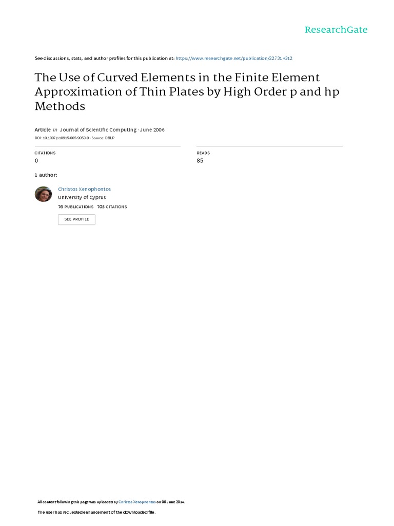 The Use of Curved Elements in The Finite Element A PDF | PDF | Finite ...