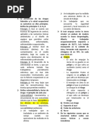 Examen Final Respuestas | PDF | Seguridad y salud ocupacional