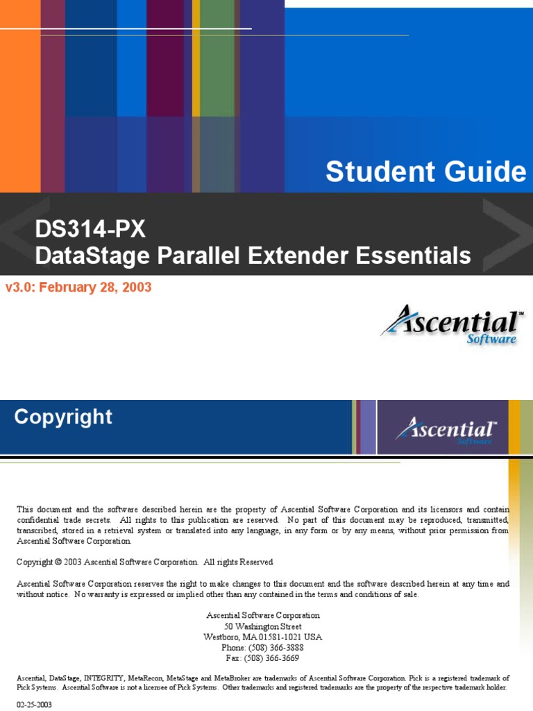 Student Guide: Ds314-Px Datastage Parallel Extender Essentials | PDF | Parallel Computing ...