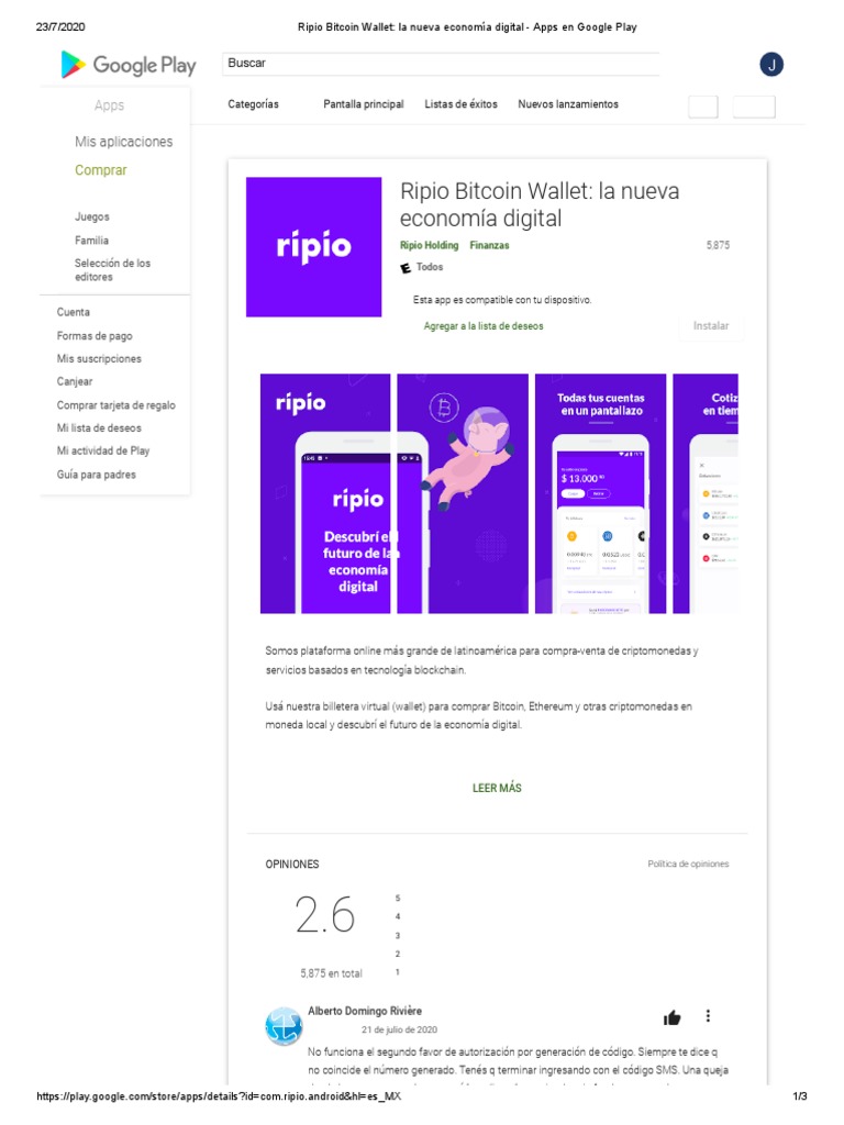 Ripio Bitcoin Wallet - La Nueva Economía Digital - Apps en Google Play ...