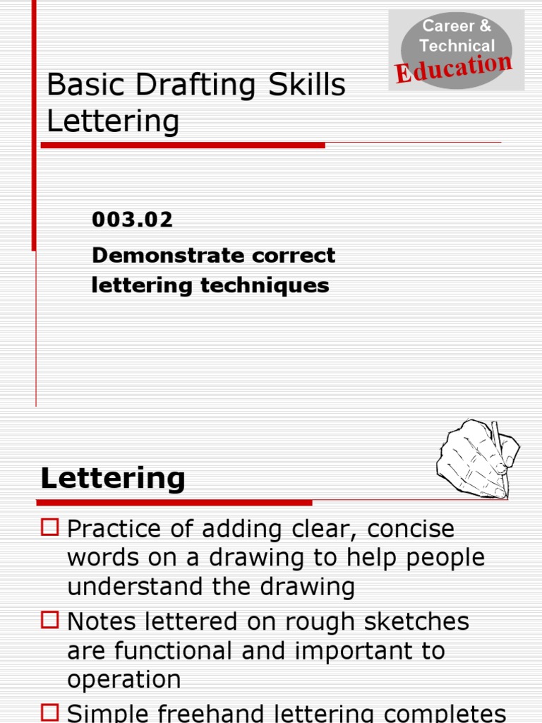 Basic Drafting Skills Lettering: Education | PDF