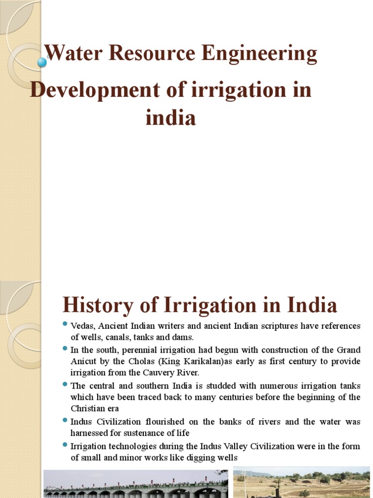 History of Irrigation Development in India | PDF | Irrigation | Indus River