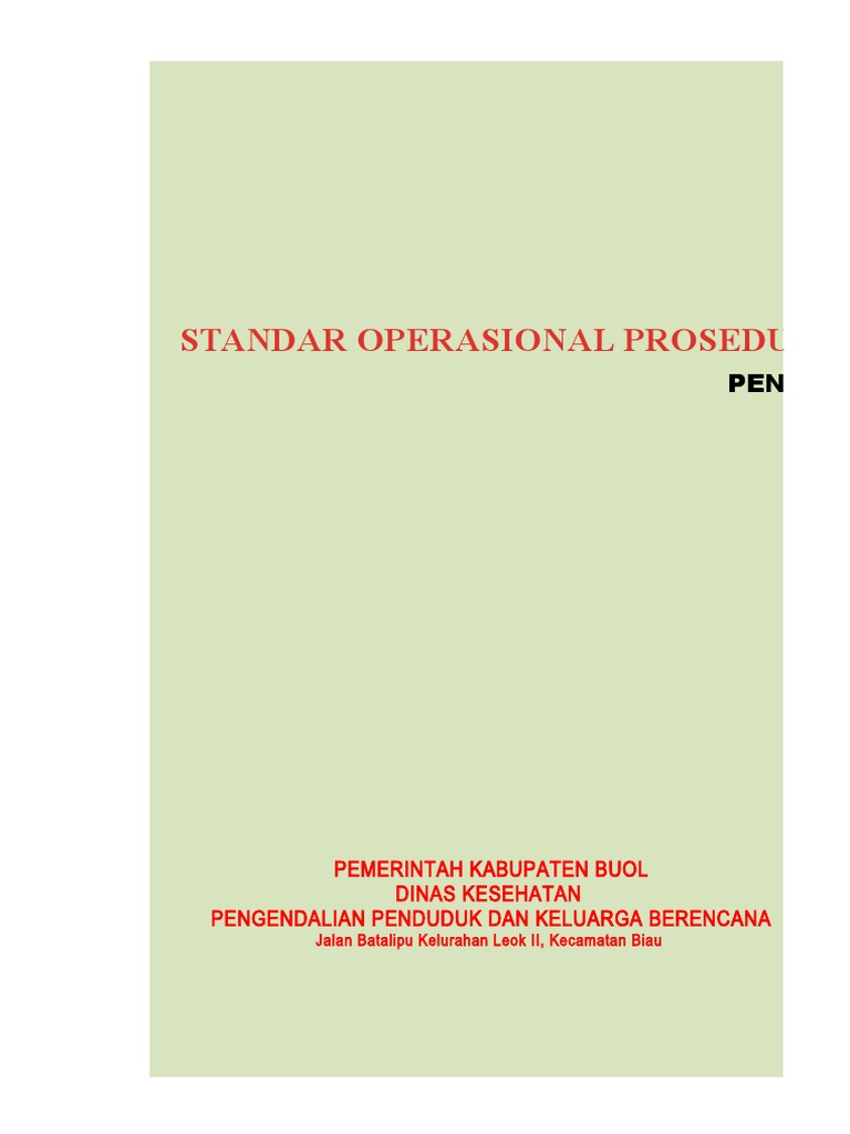 SOP Penyusunan RENJA | PDF