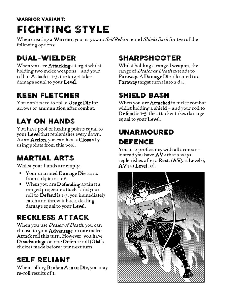 Black Hack Alt Classes PDF | PDF | Jester | Shield