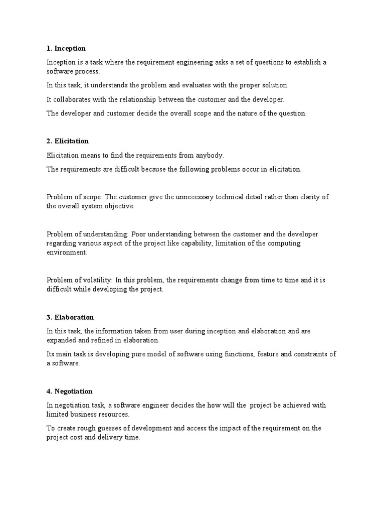 Inception | PDF | Information Technology Management | Software