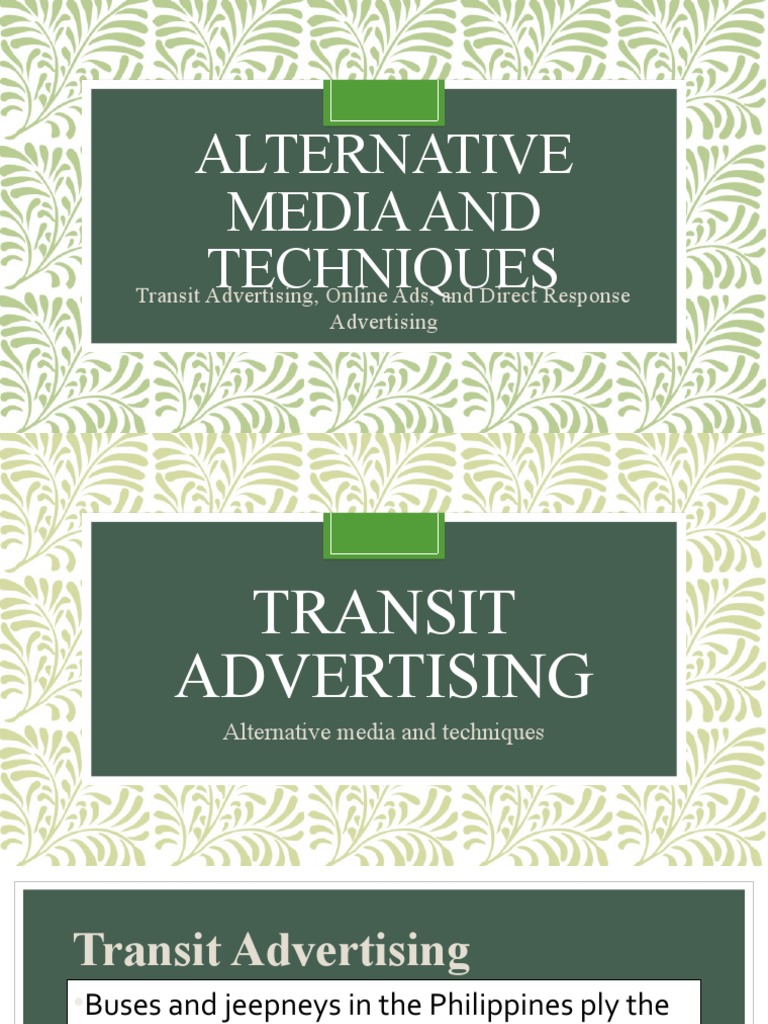 Alternative Media Techniques | PDF