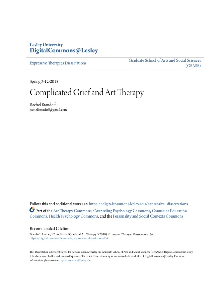 Complicated Grief and Art Therapy PDF | Download Free PDF | Grief | Art ...