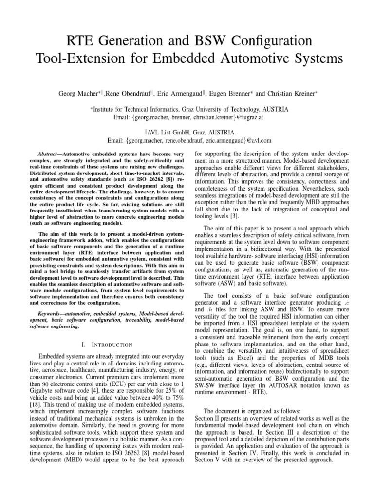 RTE Generator | PDF | Application Programming Interface | Software ...