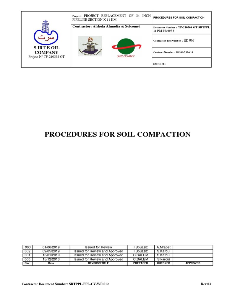 Procedures For Soil Compaction - 03 | PDF | Road | Civil Engineering