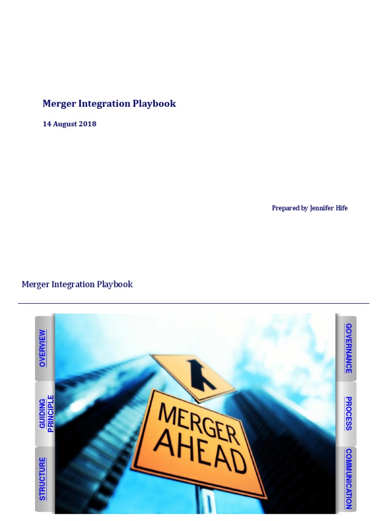 Merger Intergration Playbook | PDF | Mergers And Acquisitions | Change ...