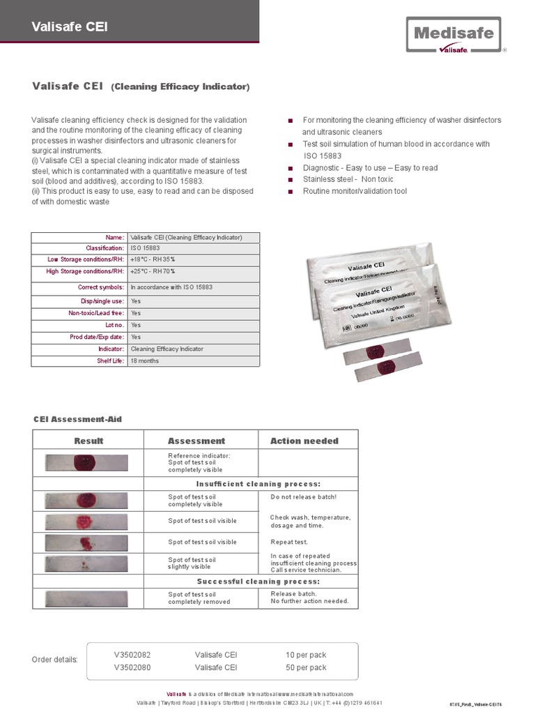 Valisafe CEI Tech Sheet 1 | PDF | Chemistry | Nature