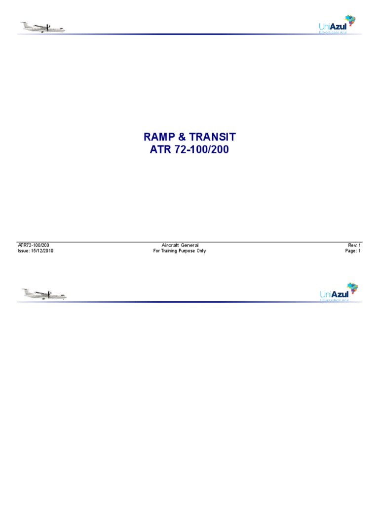 Ramp Transit ATR 72 | PDF | Door | Fuselage