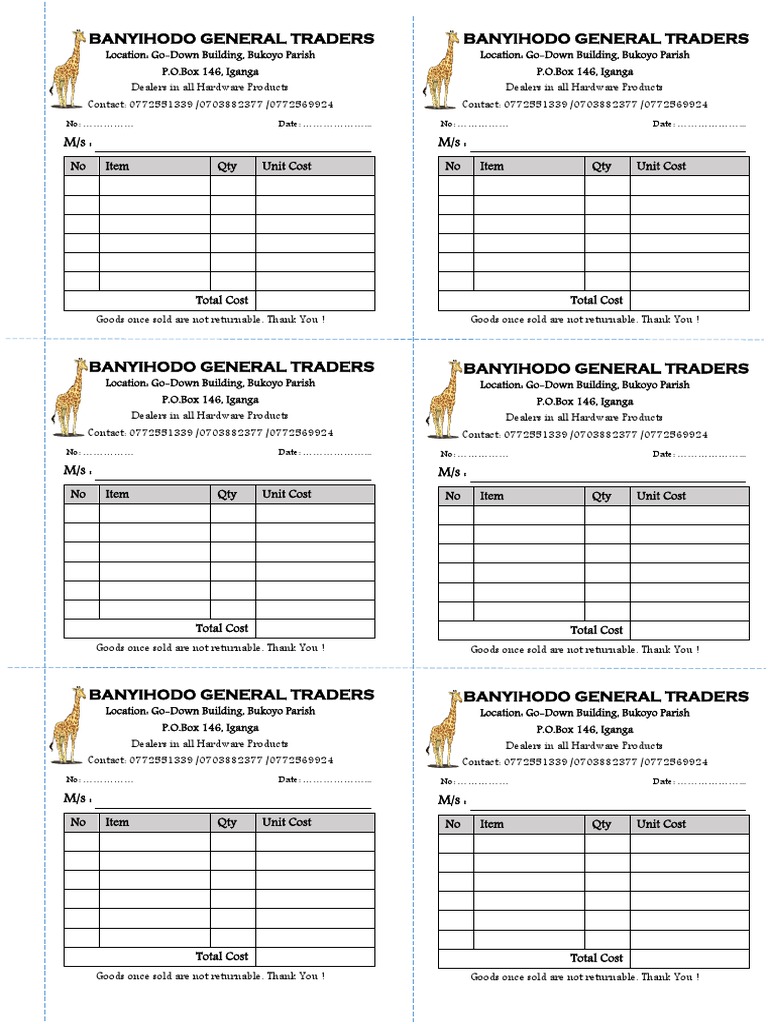 Banyihodo General Traders | PDF | Business