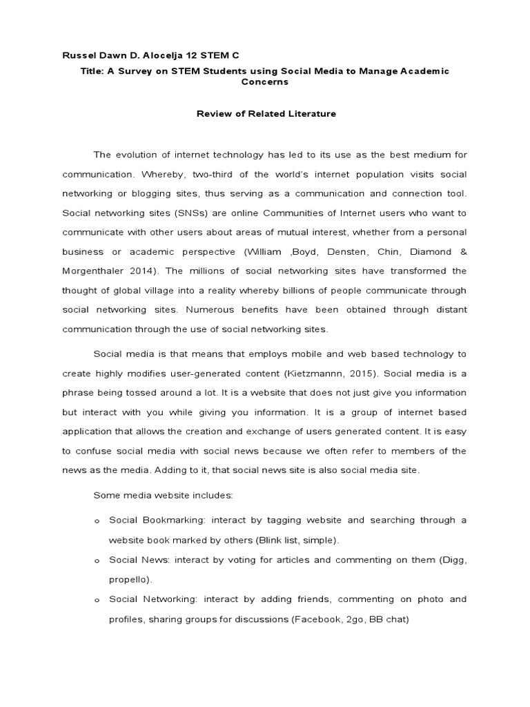 10 RRL PR2 and 3 Students | PDF | Cyberbullying | Social Networking Service