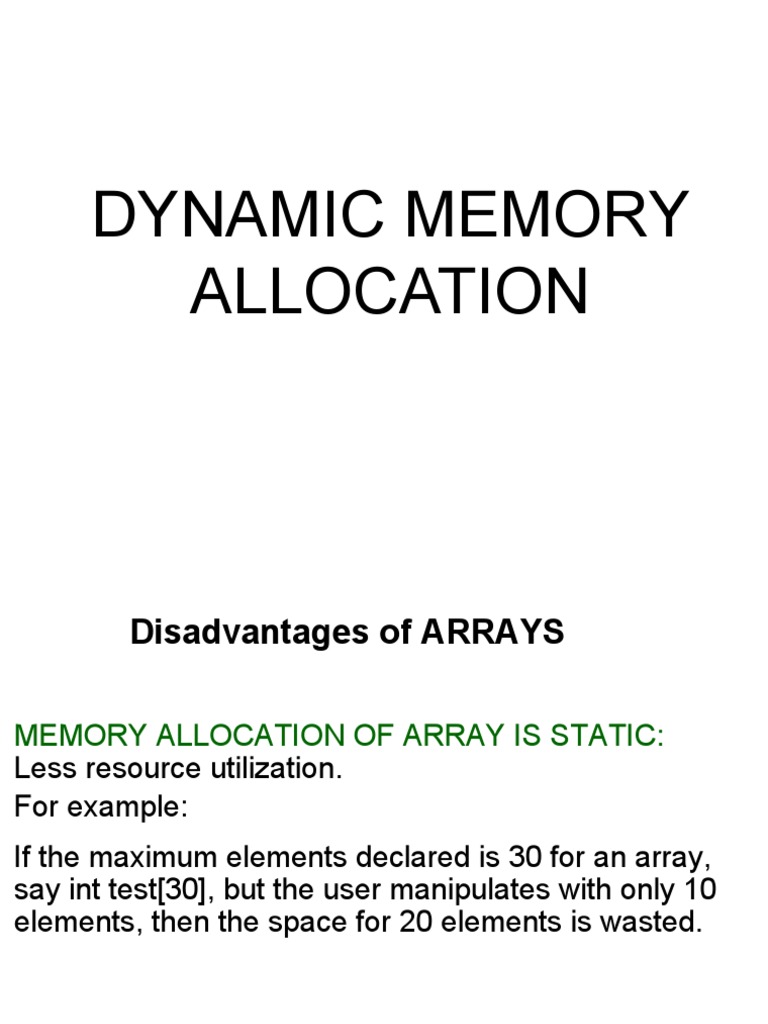 Static vs Dynamic Memory Allocation in C++ | PDF | Pointer (Computer ...