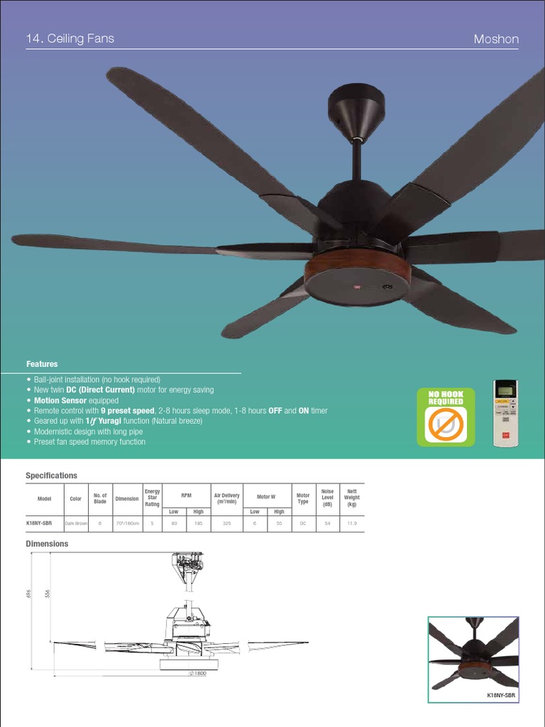Ceiling Fans Moshon: F Yuragi Function (Natural Breeze) | PDF