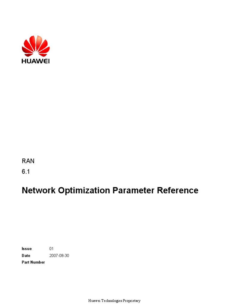 RAN Network Optimization Parameter Reference - RAN6.1 | PDF | High Speed Packet Access | Network ...