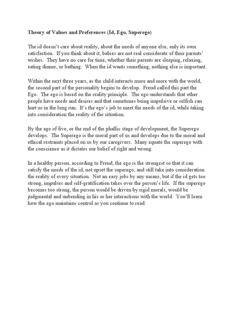 Theory of Values and Preferences | PDF