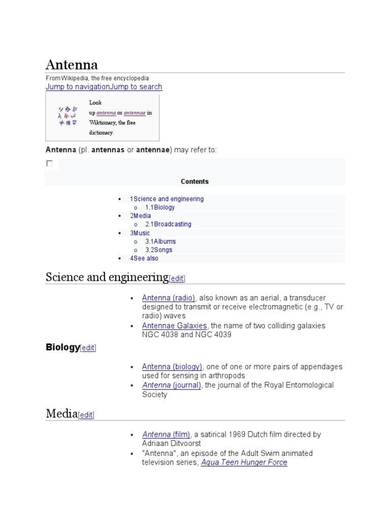Antenna: Science and Engineering | PDF