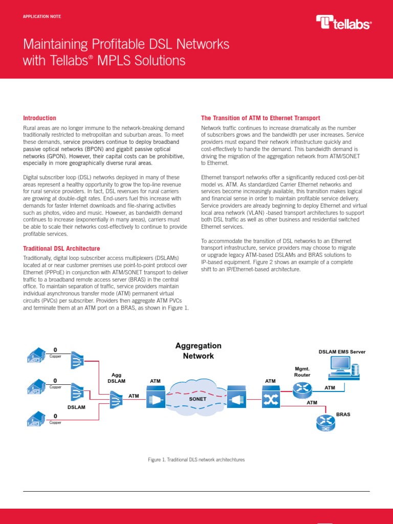 Maintaining Profitable DSL Networks With Tellabs MPLS Solutions | Download Free PDF ...