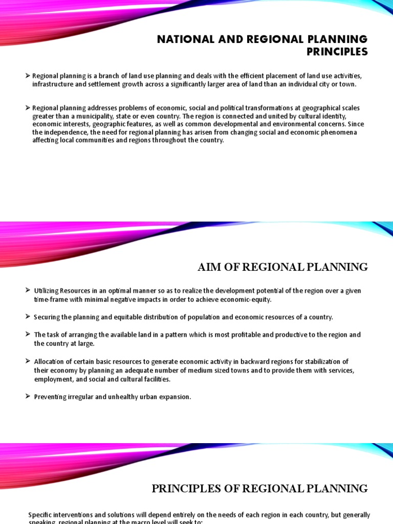 National and Regional Planning Principle | PDF | Resource | Zoning