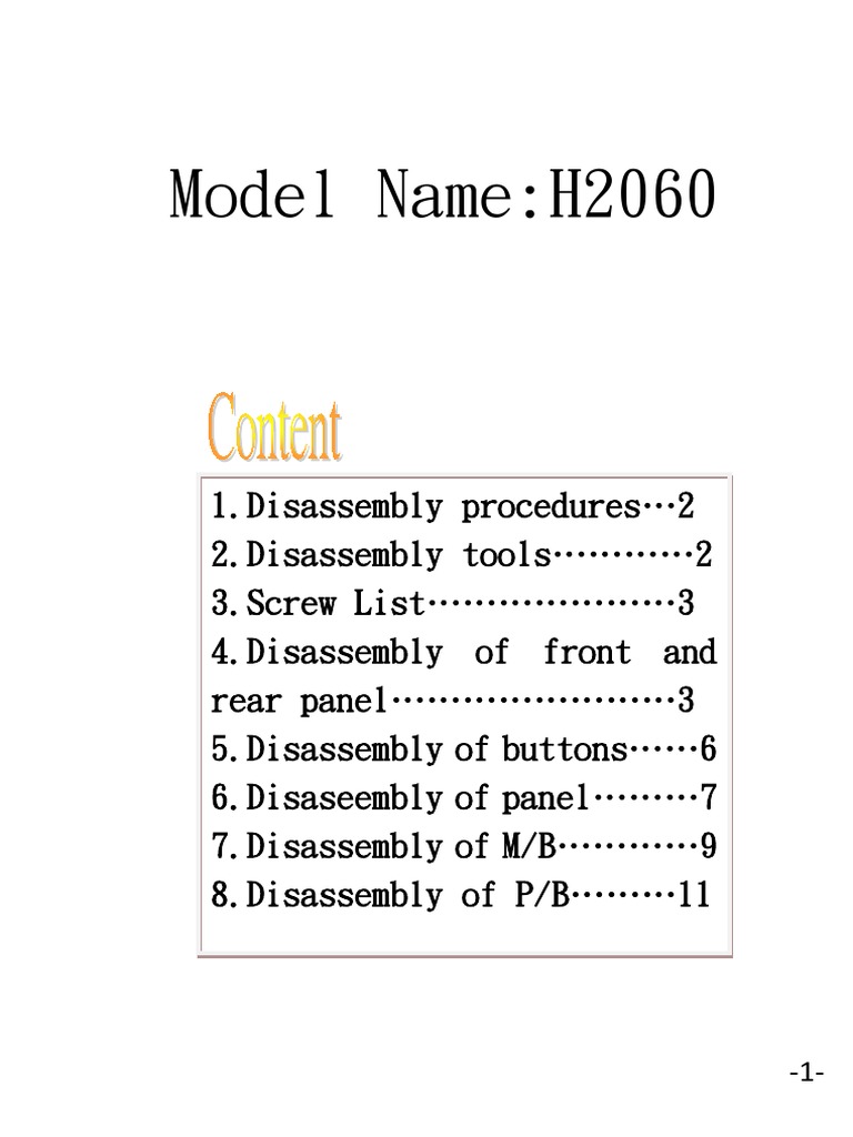 H2060 (En) | PDF | Screw | Equipment