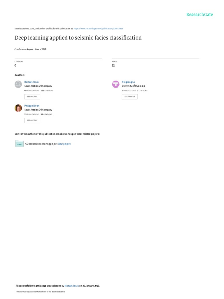 Deep Learning Applied To Seismic Facies Characterization SEG WKSHP PDF ...