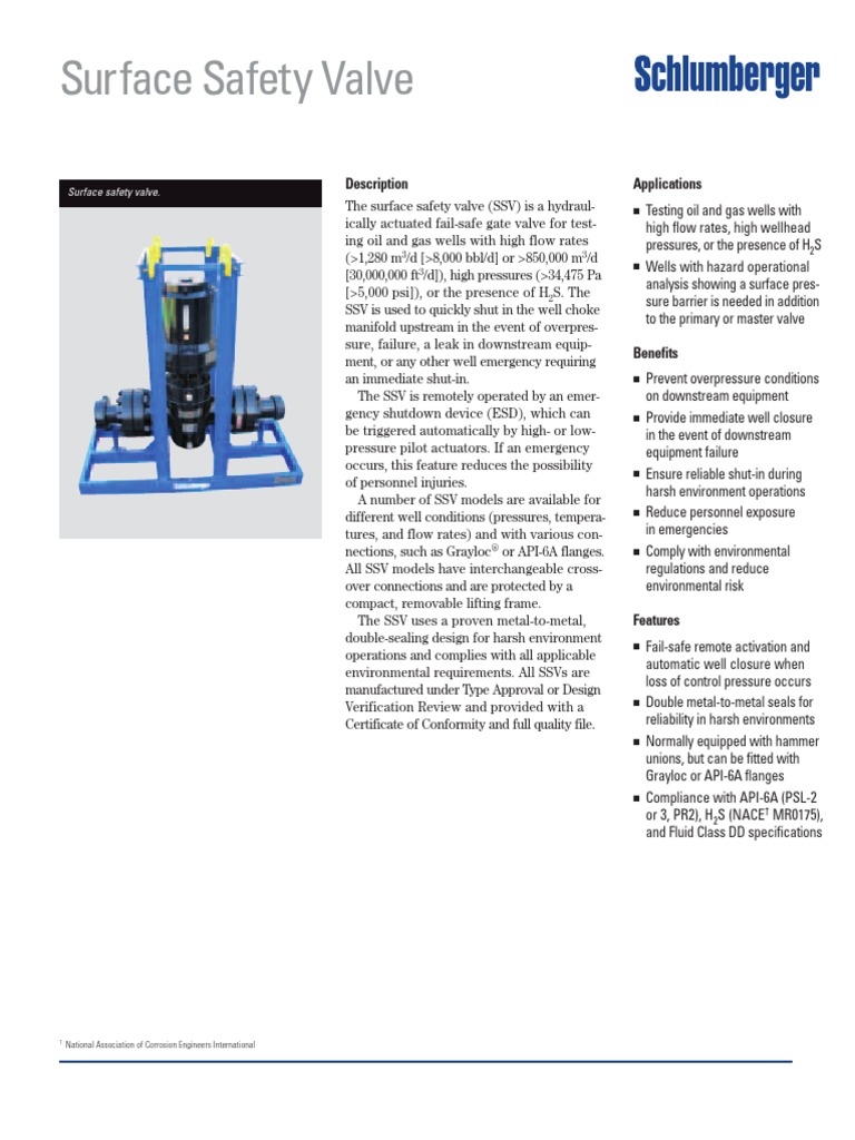 Surface Safety Valve PDF | PDF | Valve | Safety
