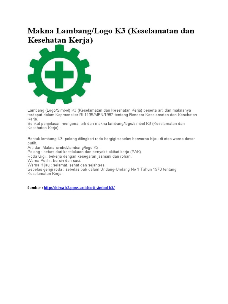 Arti Lambang K3 | PDF
