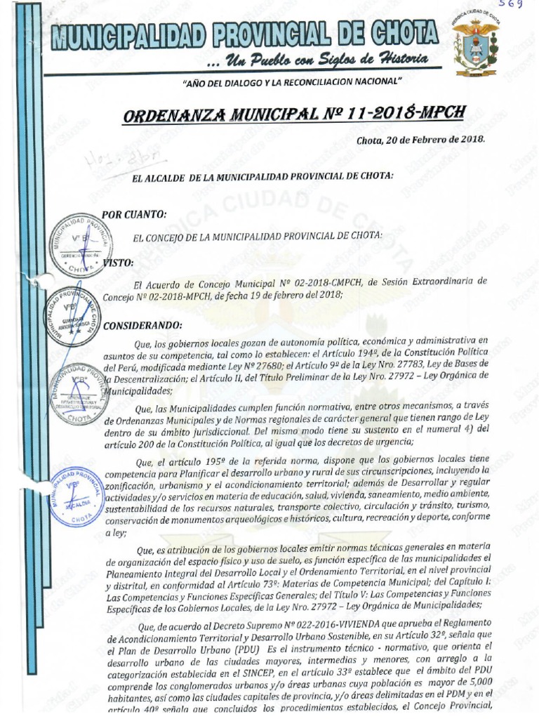 Ordenanza Del Pdu | PDF