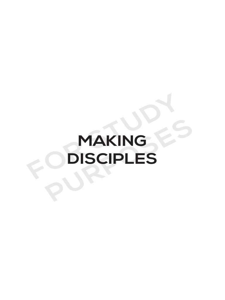 07-Making-Disciples-2020-For-Study-Purposes-Chapter 1 | PDF | Disciple ...