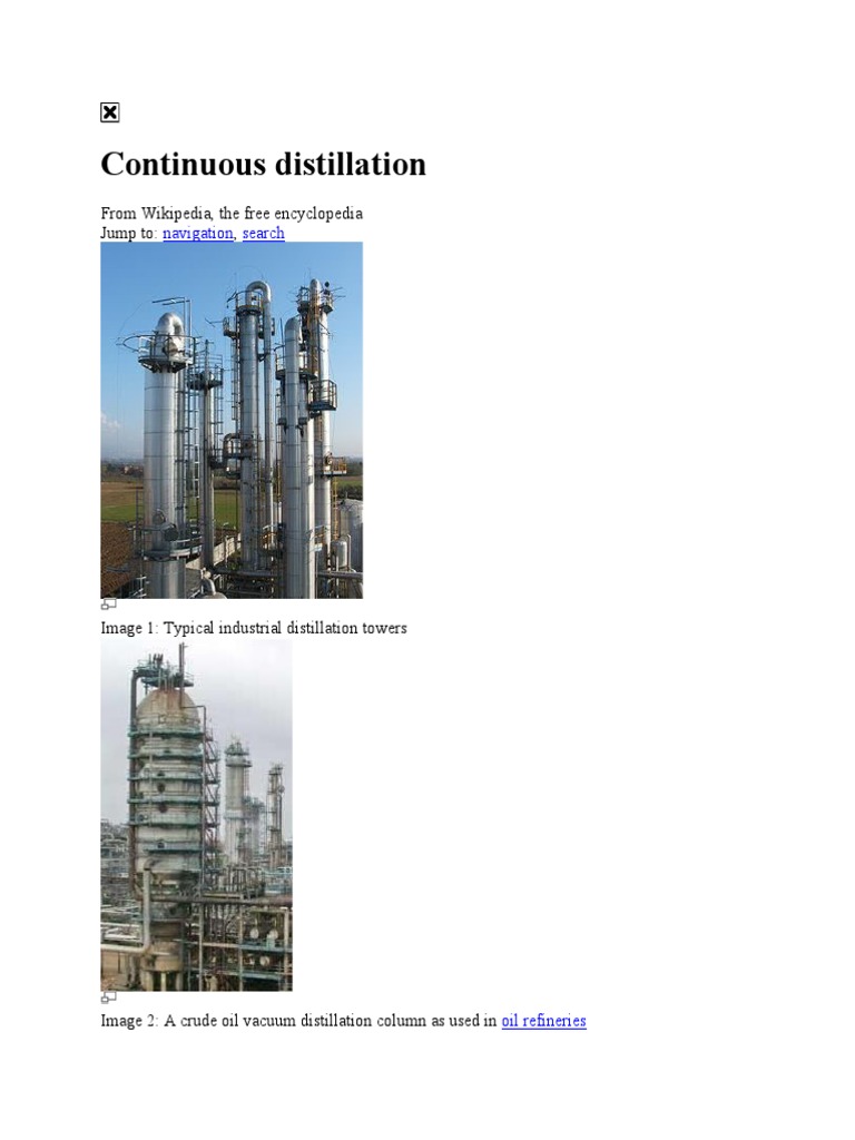 Continuous Distillation: Navigation Search | PDF | Distillation ...