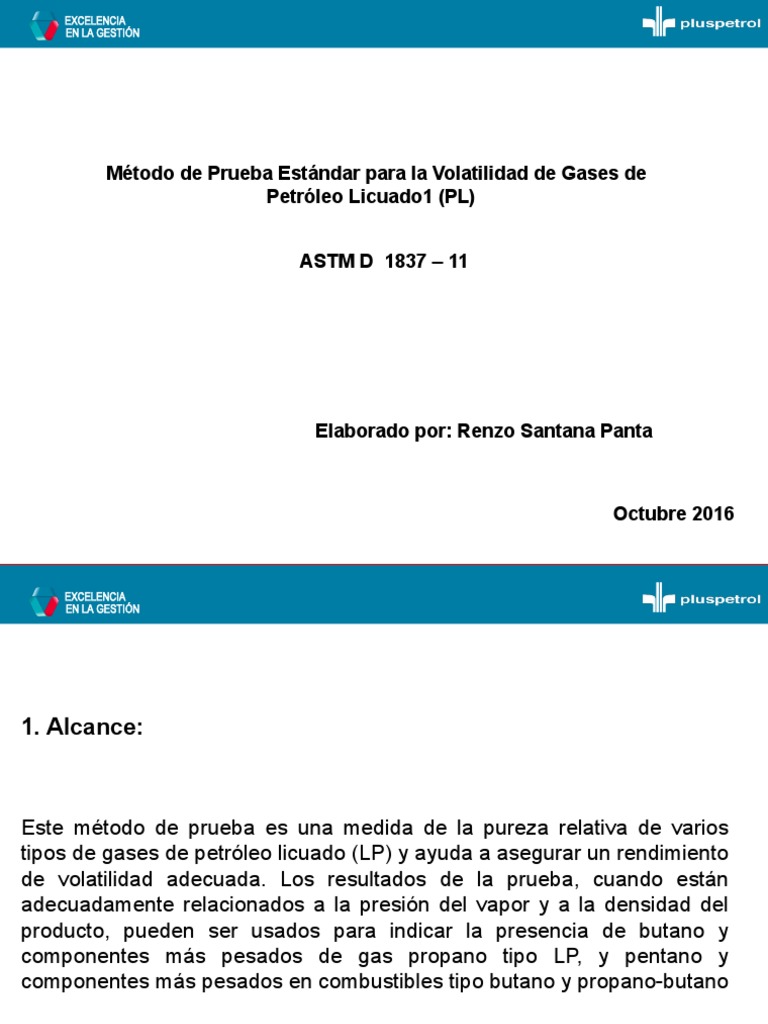 Presentacion ASTM D 1837 | PDF | Propano | Líquidos