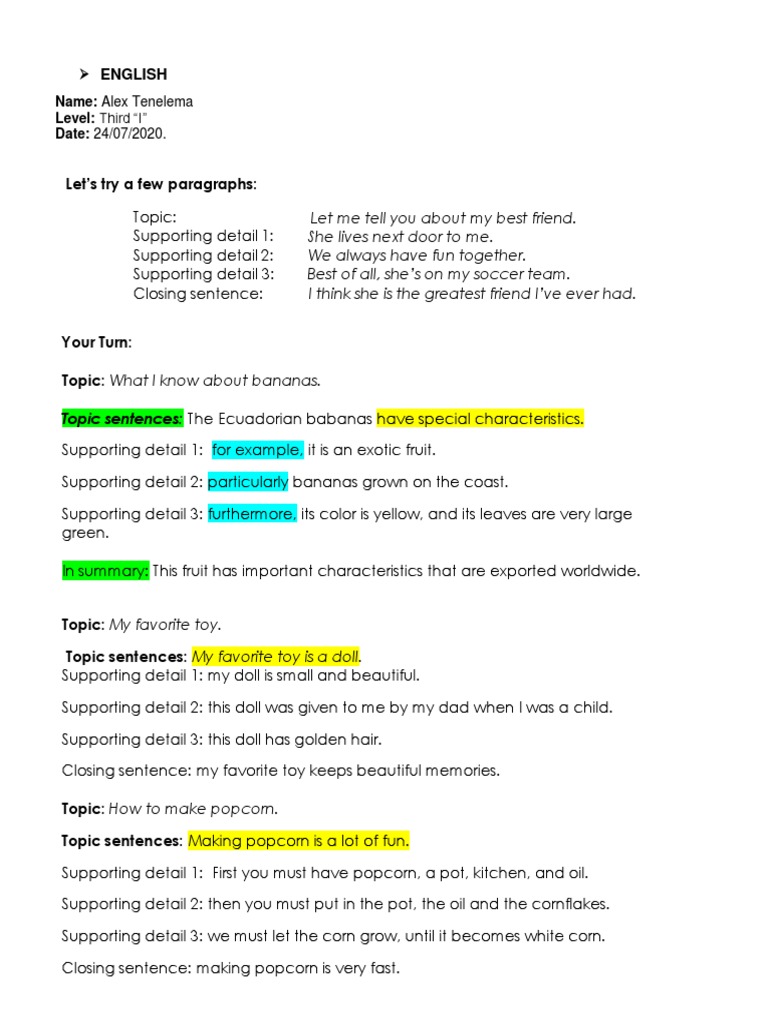Paragraph-Writing-Organizer | PDF