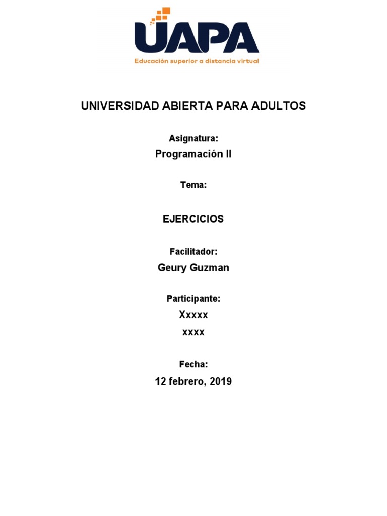 Tarea Actividad 5 Programacion 2 Uapa RGR | PDF Tarea Actividad 5 Programacion 2 Uapa RGR | PDF