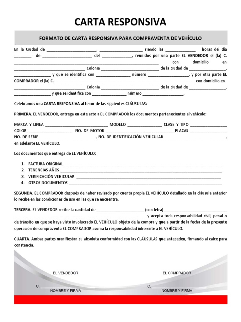 Carta Responsiva Compraventa | PDF | Business