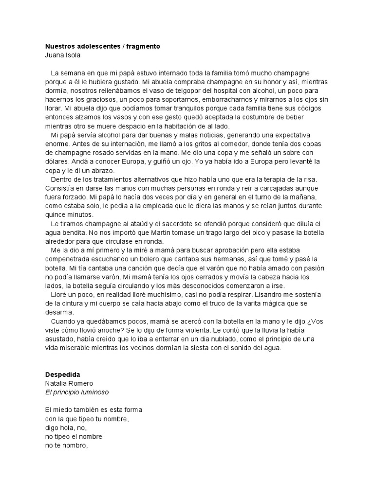 Juana Isola - Laurie Anderson | PDF | Bebidas