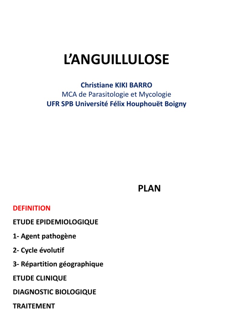 Anguillulose L3 | PDF | Immunologie | Épidémiologie