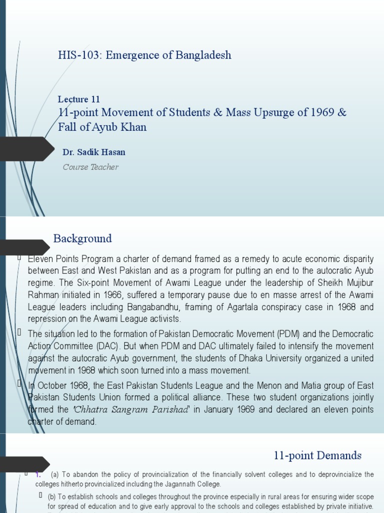 HIS103 Lec 11 11-Point Movement & Mass Upsurge 1969 | PDF | Federal ...