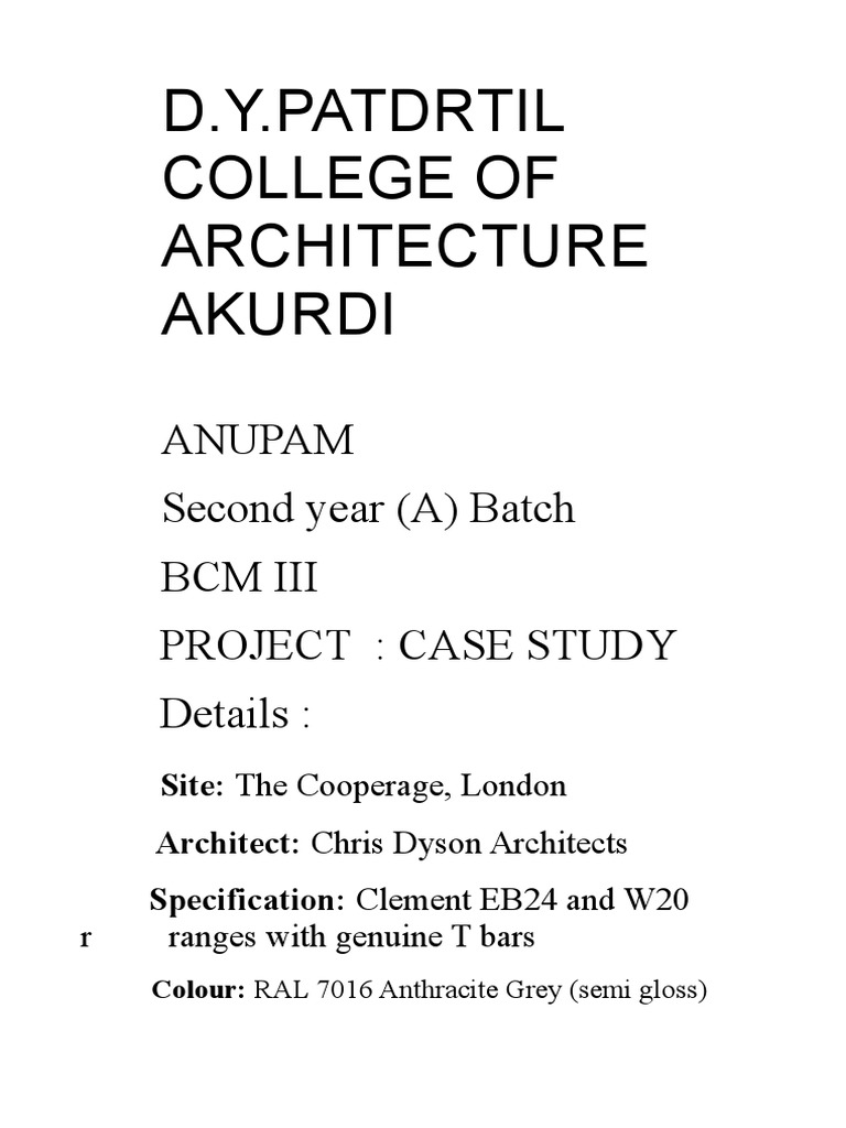 D.Y.Patdrtil College of Architecture Akurdi: Anupam Second Year (A ...