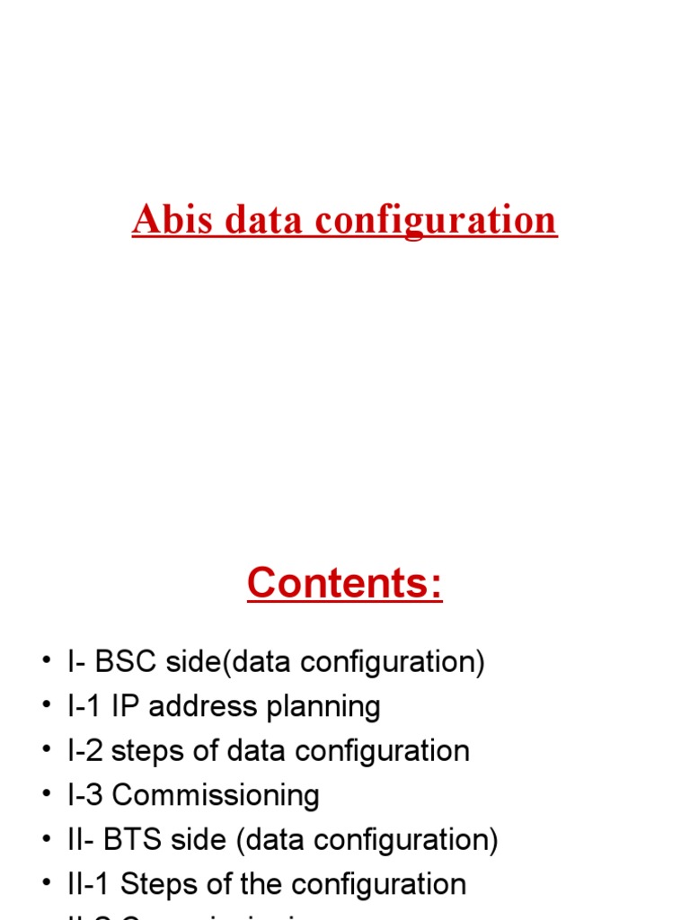 Abis Data Configuration | PDF | Electronics | Telecommunications ...