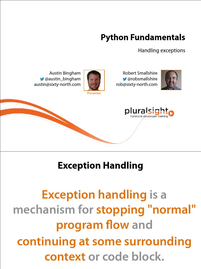 7 Python Fundamentals m06 Exceptions Slides | PDF | Control Flow ...