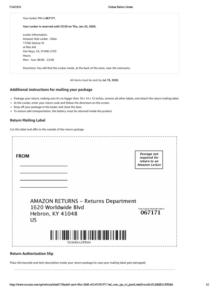 Online Return Center PDF | PDF