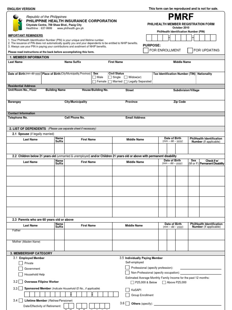 Pmrf Form 2023 - Printable Forms Free Online