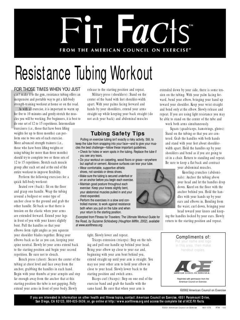 Resistance Tubing Workout | PDF | Arm | Elbow