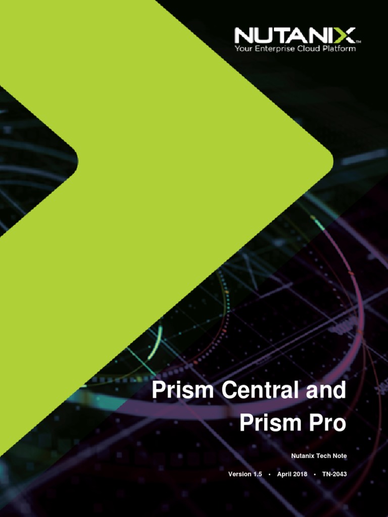 Prism Central and Prism Pro | PDF | Virtualization | Cloud Computing