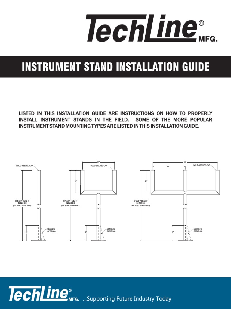 Instrument Stand Install Guide PDF | PDF | Nut (Hardware) | Screw