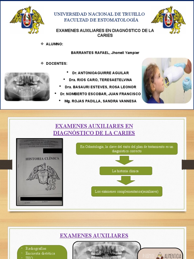 Exposicion de Examenes Auxiliares en Diagnóstico de Caries - Jhonell ...