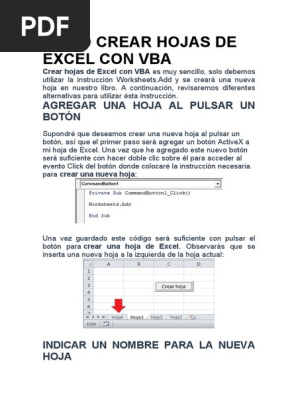 Hoja De Cálculo Para Agregar Vba